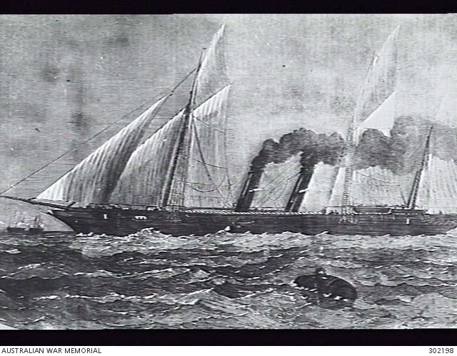 PHOTOGRAPH OF AN ILLUSTRATION OF THE PORT SIDE VIEW OF THE SCREW ...