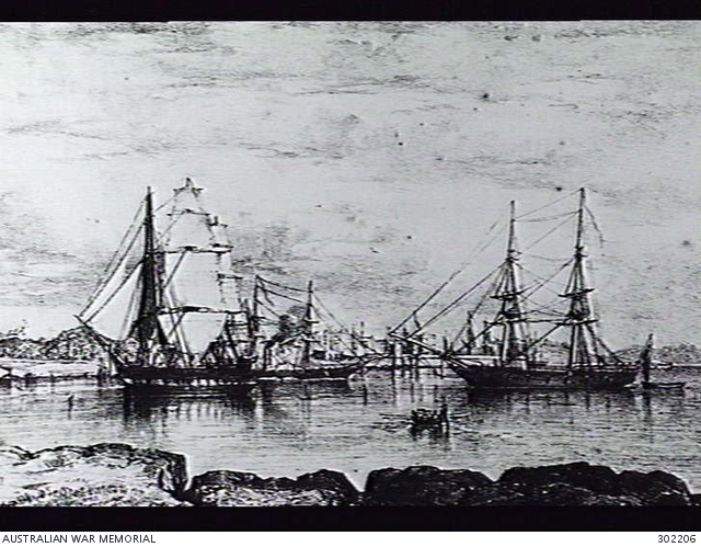 SYDNEY, NSW. PHOTOGRAPH OF A PAINTING DEPICTING THE SURVEY SHIP HMS ...