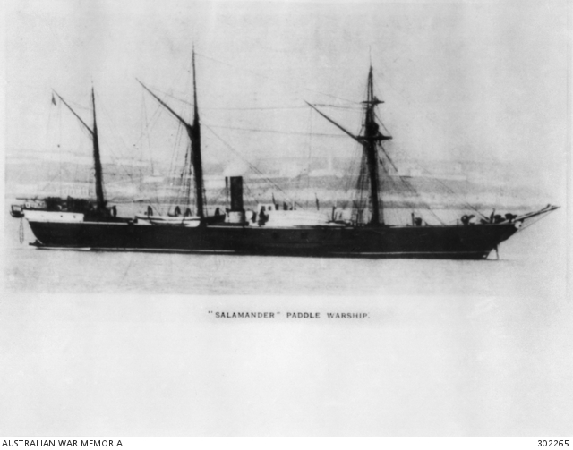 STARBOARD SIDE VIEW OF THE PADDLE SLOOP HMS SALAMANDER. (NAVAL ...