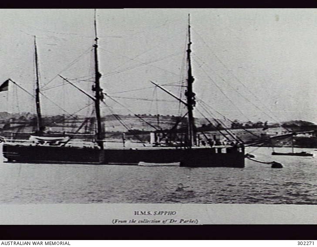 ENGLAND. 1874. STARBOARD SIDE VIEW OF THE BRIG-SLOOP HMS SAPPHO. (FROM ...