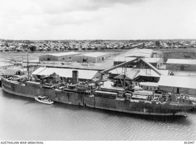 1941-08-29. PORT SIDE VIEW OF THE AUSTRALIAN CARGO STEAMER ARMADALE ...