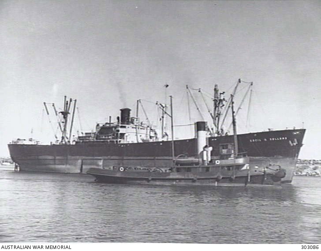 FREMANTLE, WA. 1948-03-22. STARBOARD SIDE VIEW OF THE LIBERTY SHIP ...