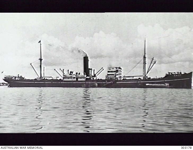 STARBOARD SIDE VIEW OF THE JAPANESE CARGO STEAMER DAKAR MARU. (NAVAL ...