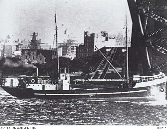 SYDNEY, NSW. 1952. STARBOARD SIDE VIEW OF THE AUSTRALIAN AUXILIARY ...