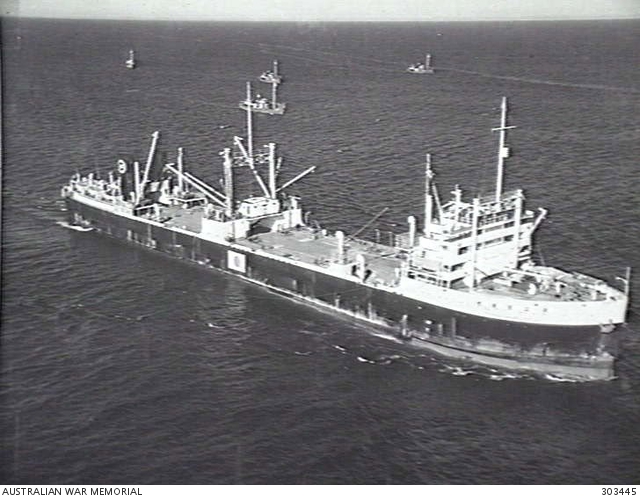 1939-12-21. AERIAL STARBOARD VIEW OF THE JAPANESE WHALE FACTORY SHIP ...