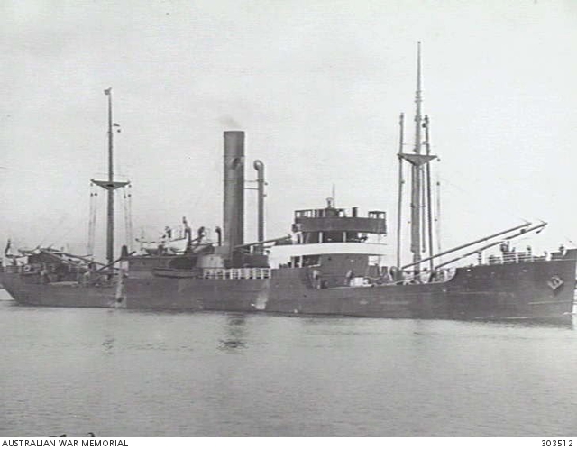 1939-03-18. STARBOARD BOW VIEW OF THE BRITISH CARGO VESSEL SS KOOLIGA ...