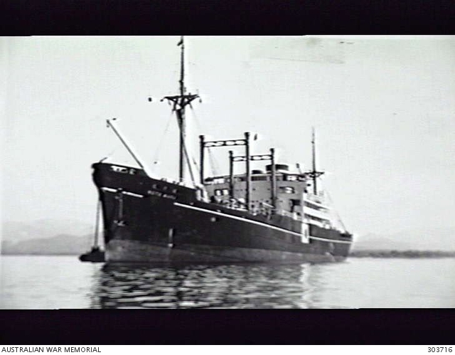 NETHERLANDS EAST INDIES. PORT BOW VIEW OF THE JAPANESE CARGO VESSEL MV ...