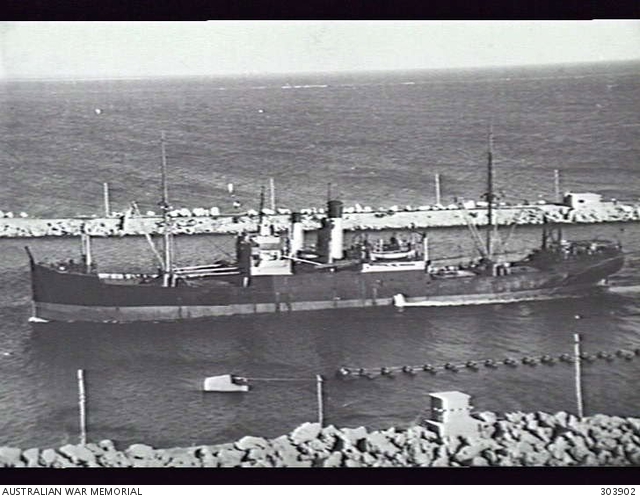 FREMANTLE, WA. AERIAL PORT SIDE VIEW OF THE CARGO VESSEL SANTELENA (EX ...