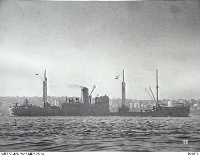 SYDNEY, NSW. STARBOARD SIDE VIEW OF THE BRITISH CARGO VESSEL TALUNE ...