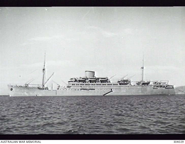 1940-09-25. PORT SIDE VIEW OF THE DUTCH PASSENGER CARGO VESSEL ...
