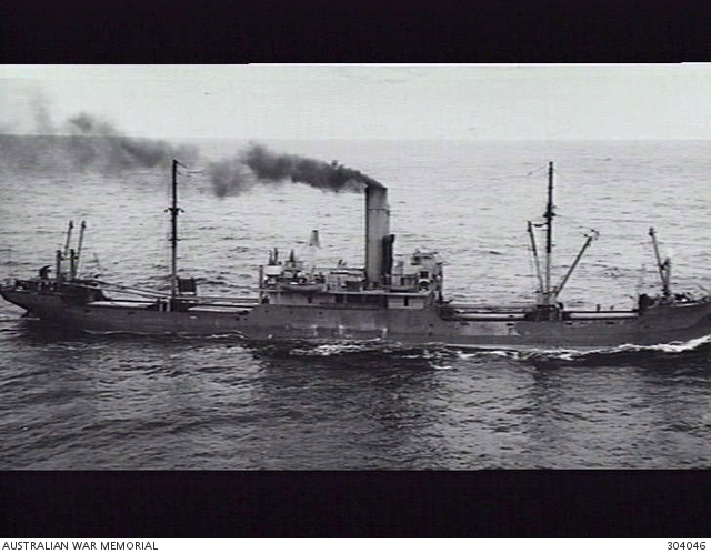 STARBOARD SIDE VIEW OF THE AUSTRALIAN CARGO VESSEL TIME WHICH WAS ...