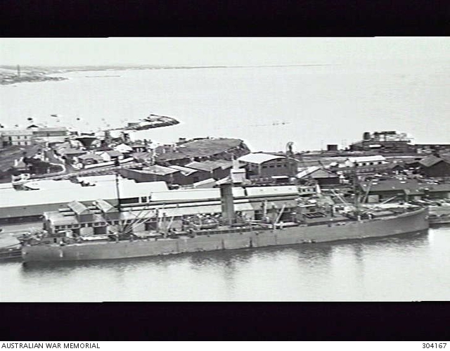 FREMANTLE, WA. AERIAL STARBOARD SIDE VIEW OF THE DUTCH CARGO VESSEL ...