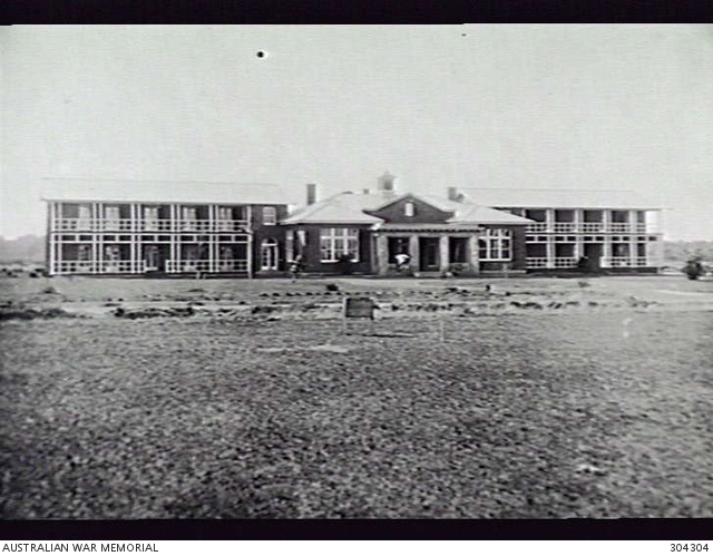 HMAS CERBERUS, FLINDERS NAVAL DEPOT. VIC. C.1921. EXTERIOR VIEW OF THE ...