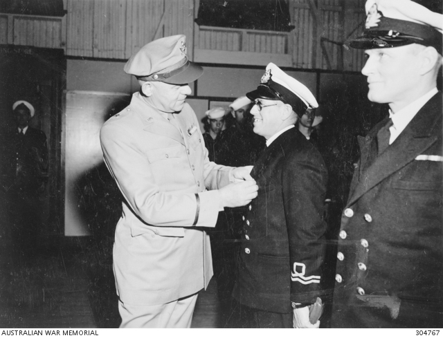 PRESENTATION OF AMERICAN AWARDS BY AN AMERICAN OFFICER TO LIEUTENANT P ...