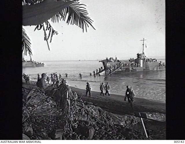 SANSAPOR, DUTCH NEW GUINEA. 1944-07-30. TWO OF THE NINETEEN US NAVY ...