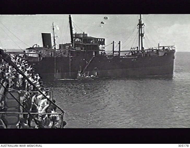 JAVA SEA. 1942-02-03. MEMBERS OF THE SHIP'S COMPANY OF HMAS HOBART ...