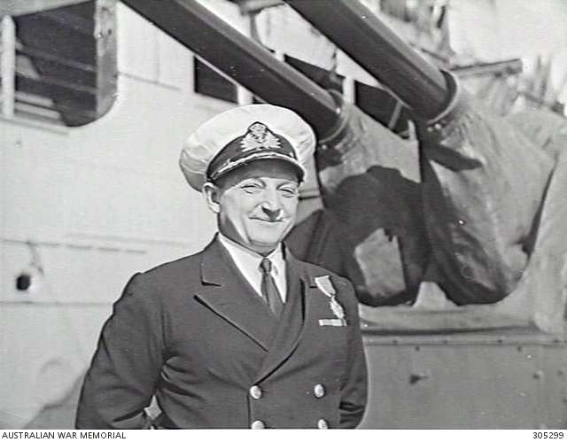 1945-08-01. PORTRAIT OF COMMANDER KARL E. OOM, OBE RAN, AFTER THE ...