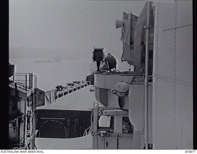 SYDNEY, NSW. C.1964-02. DETAIL VIEW OF THE STARBOARD BRIDGE WING OF THE ...