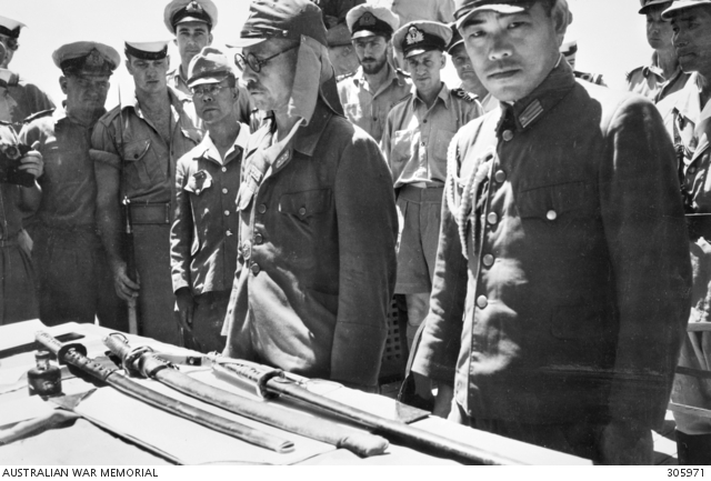KOEPANG, TIMOR. 1945-09-11. THE COMMANDER OF THE JAPANESE FORCES ON ...