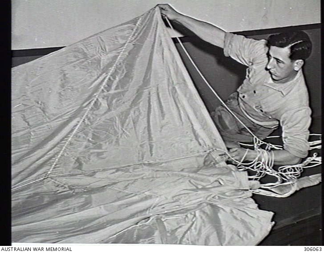 HMAS ALBATROSS, RAN NAVAL AIR STATION, NOWRA, NSW. A PARACHUTE BEING ...