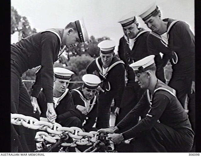 HMAS CERBERUS, FLINDERS NAVAL DEPOT, VIC. C.1955. RAN RECRUITS FROM ...