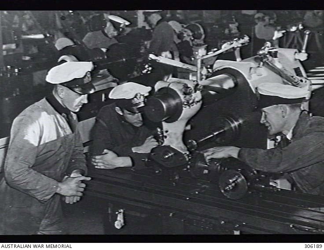 HMAS CERBERUS, FLINDERS NAVAL DEPOT, VIC. C.1950. CADET MIDSHIPMEN AT ...