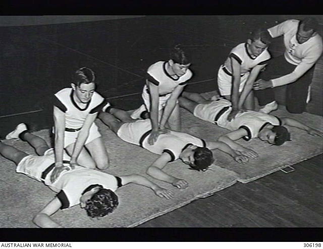 HMAS CERBERUS, FLINDERS NAVAL DEPOT, VIC. 1950. CADET MIDSHIPMEN AT THE ...