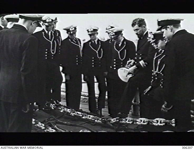 HMAS CERBERUS, FLINDERS NAVAL DEPOT, VIC. C.1950. CADET MIDSHIPMEN AT ...