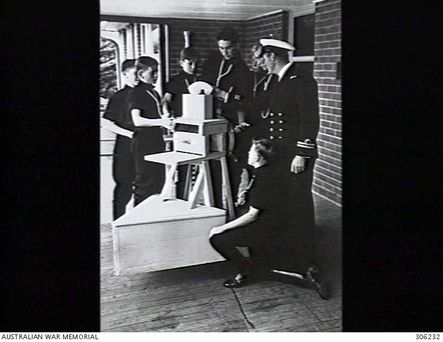 HMAS CERBERUS, FLINDERS NAVAL DEPOT, VIC. C.1950. CADET MIDSHIPMEN AT ...