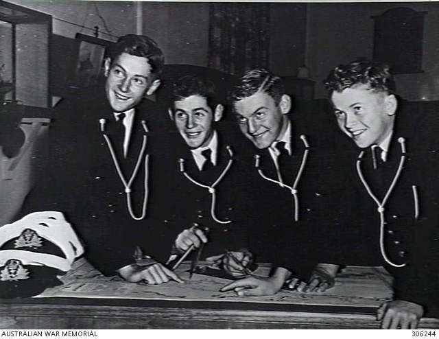 HMAS CERBERUS, FLINDERS NAVAL DEPOT, VIC. 1955-03-07. CADET MIDSHIPMEN ...