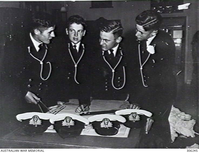 HMAS CERBERUS, FLINDERS NAVAL DEPOT, VIC. 1955-03-07. CADET MIDSHIPMEN ...