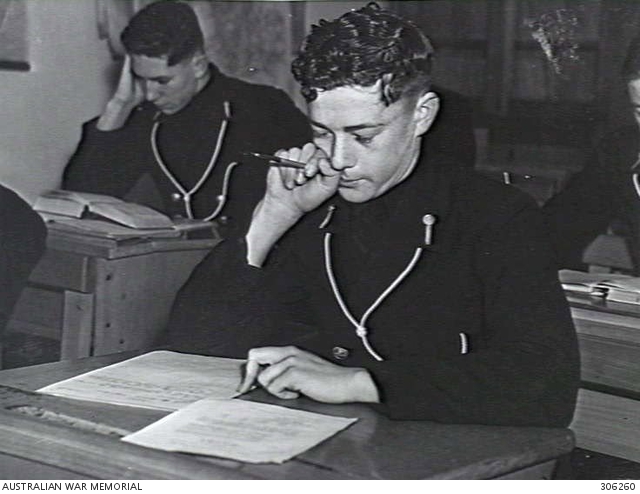 HMAS CERBERUS, FLINDERS NAVAL DEPOT, VIC. C.1950. CADET MIDSHIPMEN ...