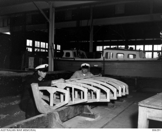 HMAS CERBERUS, FLINDERS NAVAL DEPOT, VIC. 1957-08-15. SHIPWRIGHTS ...