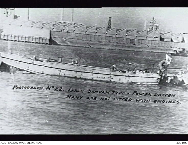 PORT SIDE VIEW OF THE LARGE JAPANESE LANDING CRAFT NO 149. IT IS ...