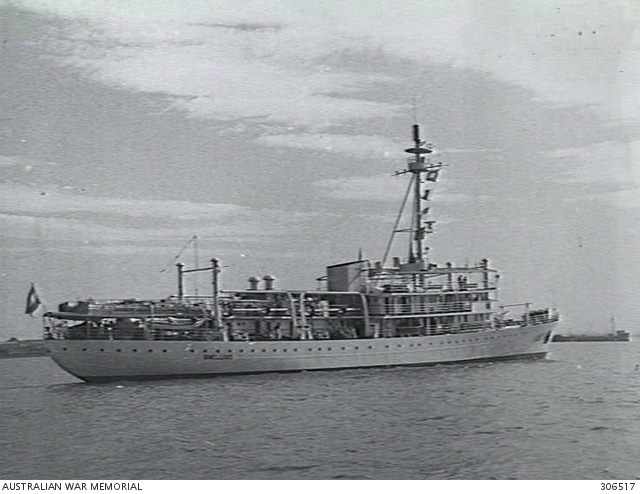 PORT PHILLIP BAY, VIC. 1953-03-14. STARBOARD QUARTER VIEW OF THE DUTCH ...