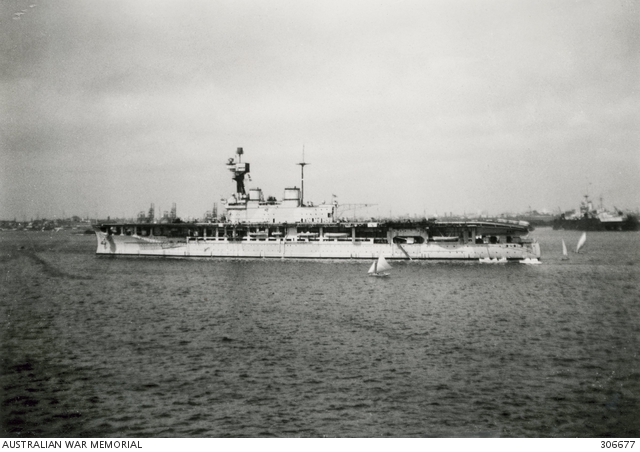 ALEXANDRIA, EGYPT. 1940-07-20. PORT SIDE VIEW OF THE AIRCRAFT CARRIER ...