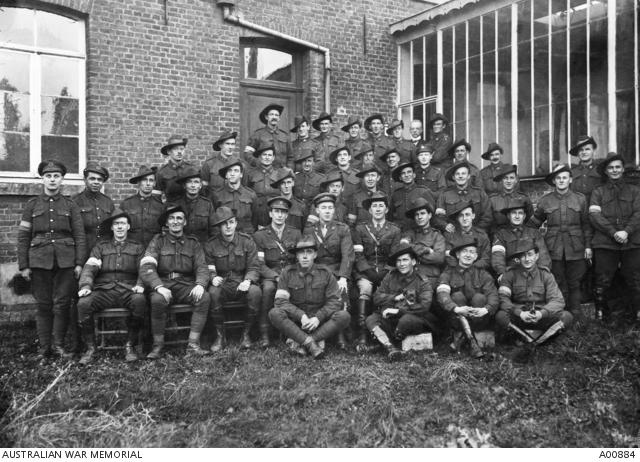 Group portrait of officers and men of the Wireless Section, Australian ...