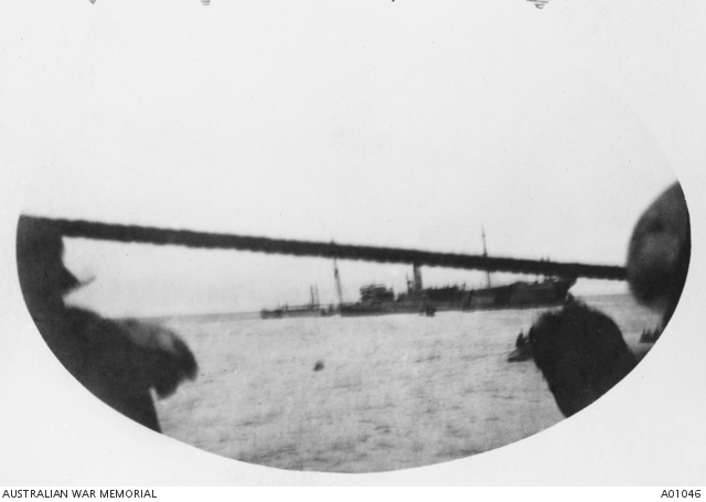 Sinking of the SS Barunga. The destroyers Midge and Lance were on the ...