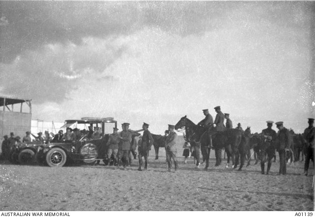 Some of the party at the review of Australian troops by Sir George Reid ...