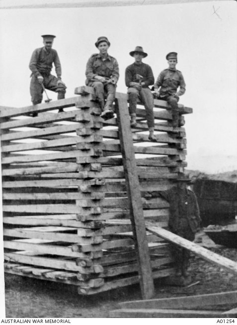 Men of the 1st Royal Australian Navy Bridging Train (RANBT) on the crib ...