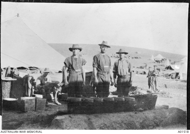 Three unidentified members of the 25th Casualty Clearing Station (CCS ...