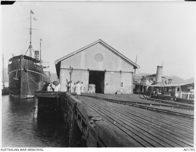 The arrival of a Japanese ship, the Madras Maru at Rabaul during the ...