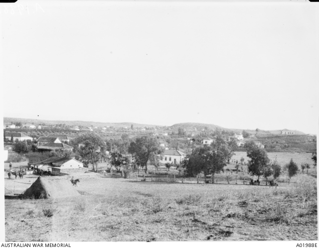 View of the Jewish village of Deiran, on the Philistine Plain, a few ...