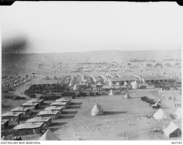 Section of the camp of the 1st Australian Division showing the 2nd ...