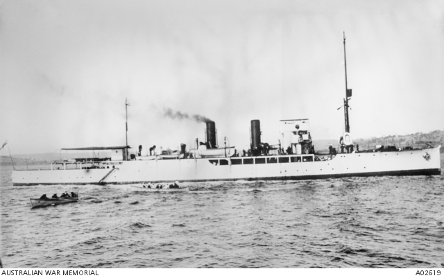 The Australian Navy sloop HMAS Geranium. This ship was used as a ...
