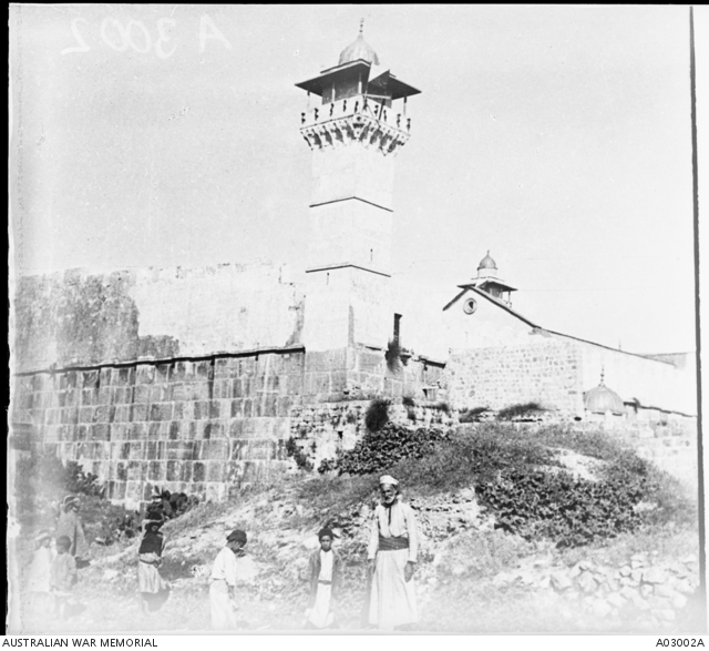 The mosque at Hebron, which represents the site of the burial of ...