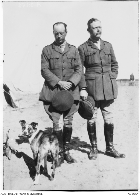 An informal portrait of Major Dunbar GSO II and Colonel W J Foster, a ...