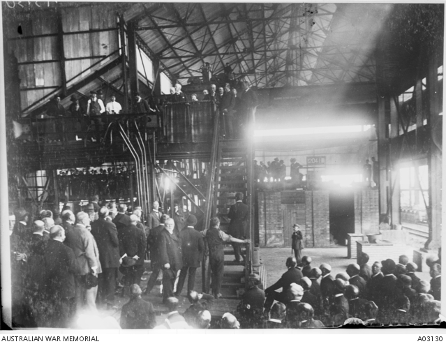The Governor General Sir Ronald Munro Ferguson declaring works started ...