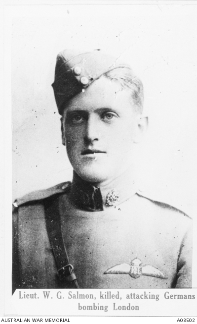 Studio portrait of Lieutenant Wilfred Graham Salmon of the Royal Flying ...