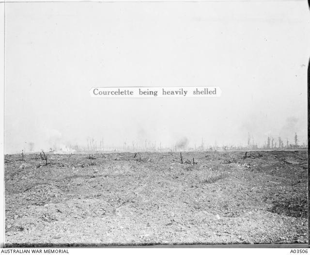The village of Courcelette in France, being shelled. | Australian War ...
